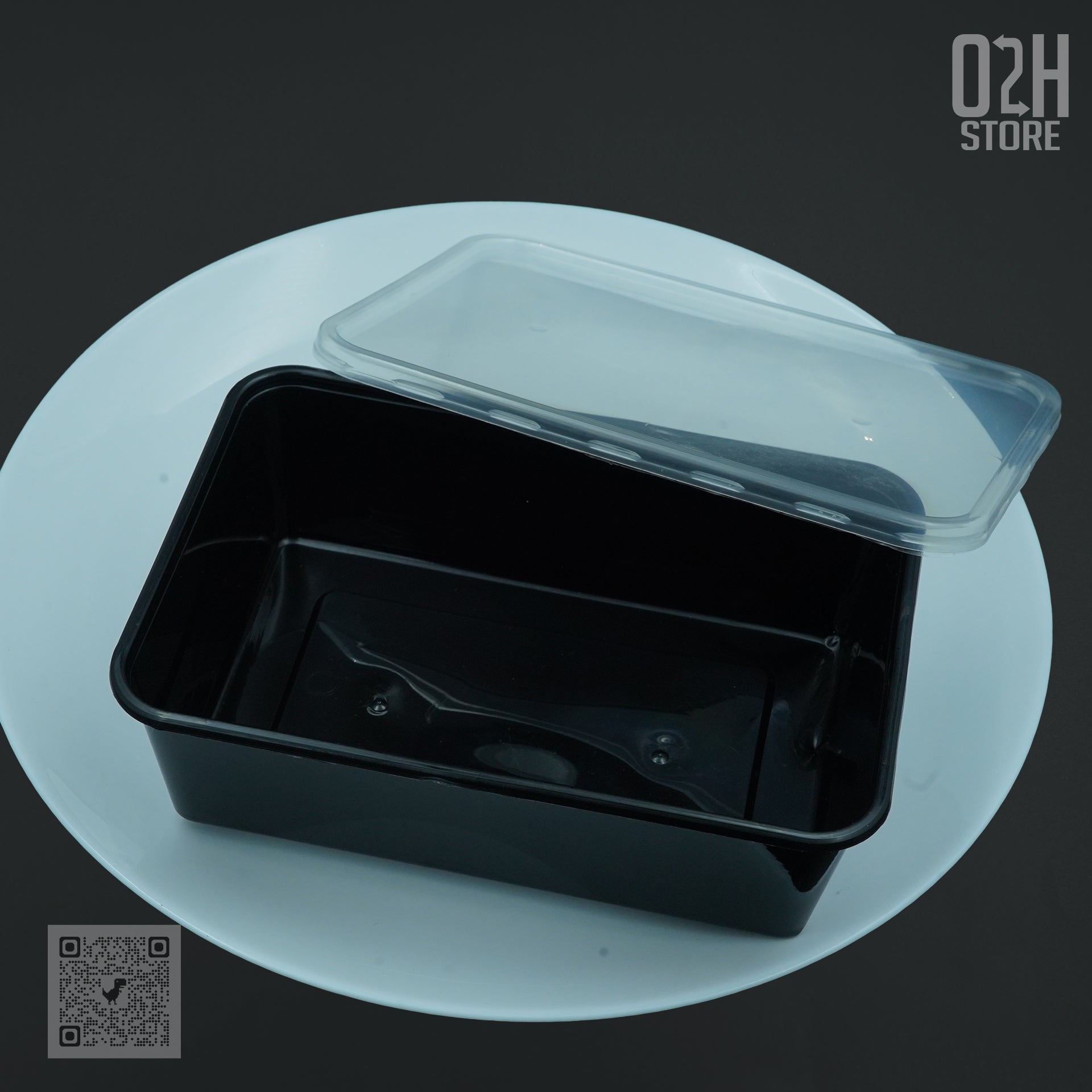 Plastic Briyani Container Rectangular Black - Pack of 100 – O2H Store